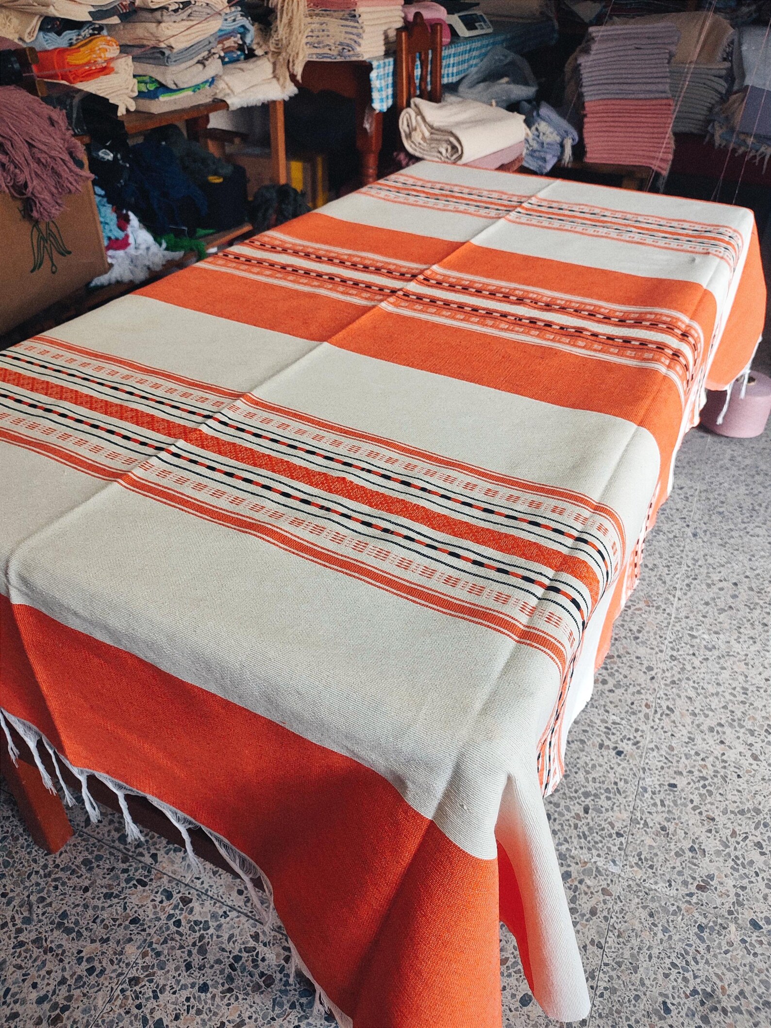 Handmade Colorful Mexican Tablecloths: Cotton Dining Table Cover ...