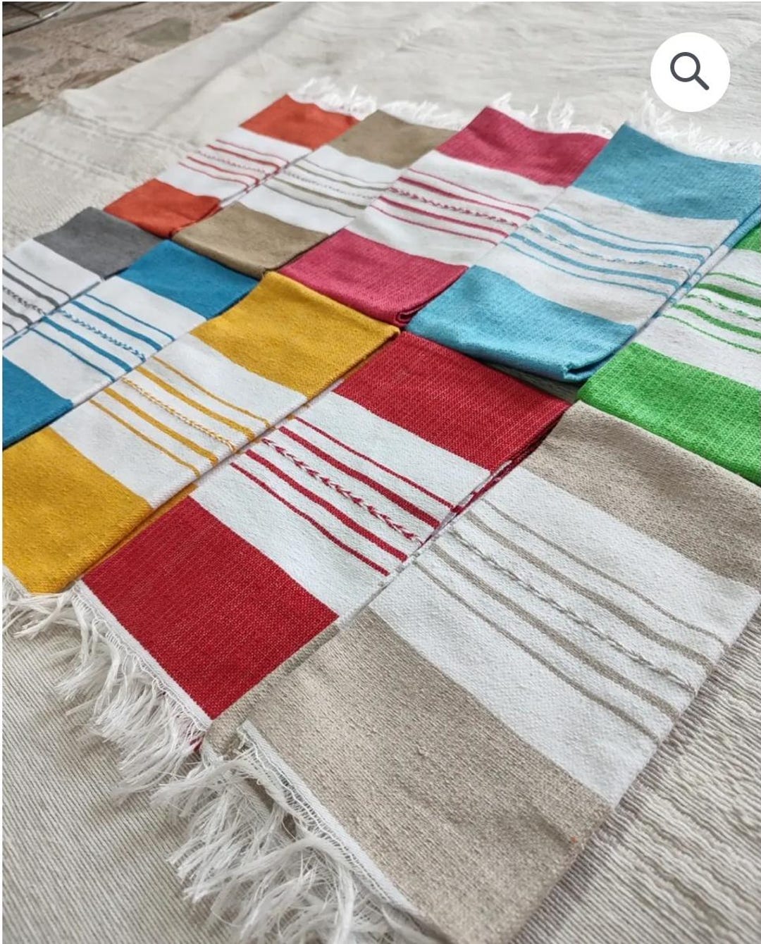 Handmade Mexican Cotton Napkins: Colorful Woven Table Linens - Etsy