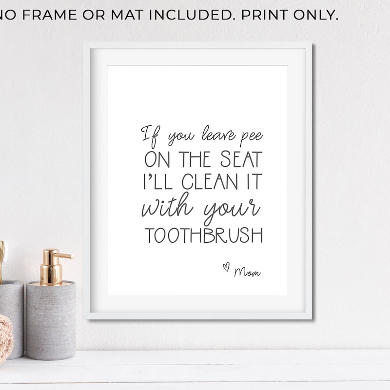 No Pee on Seat Sign - Etsy