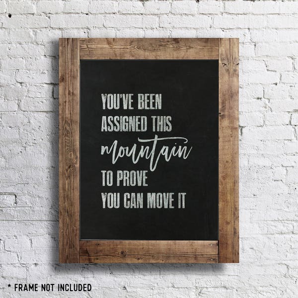 You Can Move Mountains Wall Decor - Etsy