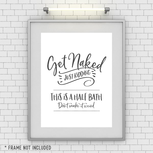 Half Bath Sign - Etsy
