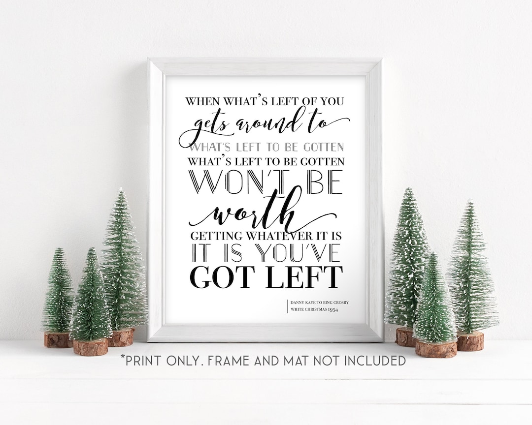White Christmas Movie Quote Poster – 11x14 Holiday Home Decor - Etsy