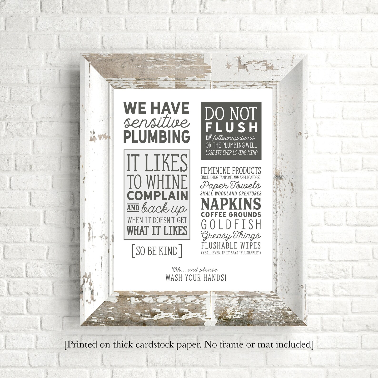 We Have Sensitive Plumbing Septic System Sign - Funny Restroom Sign ...