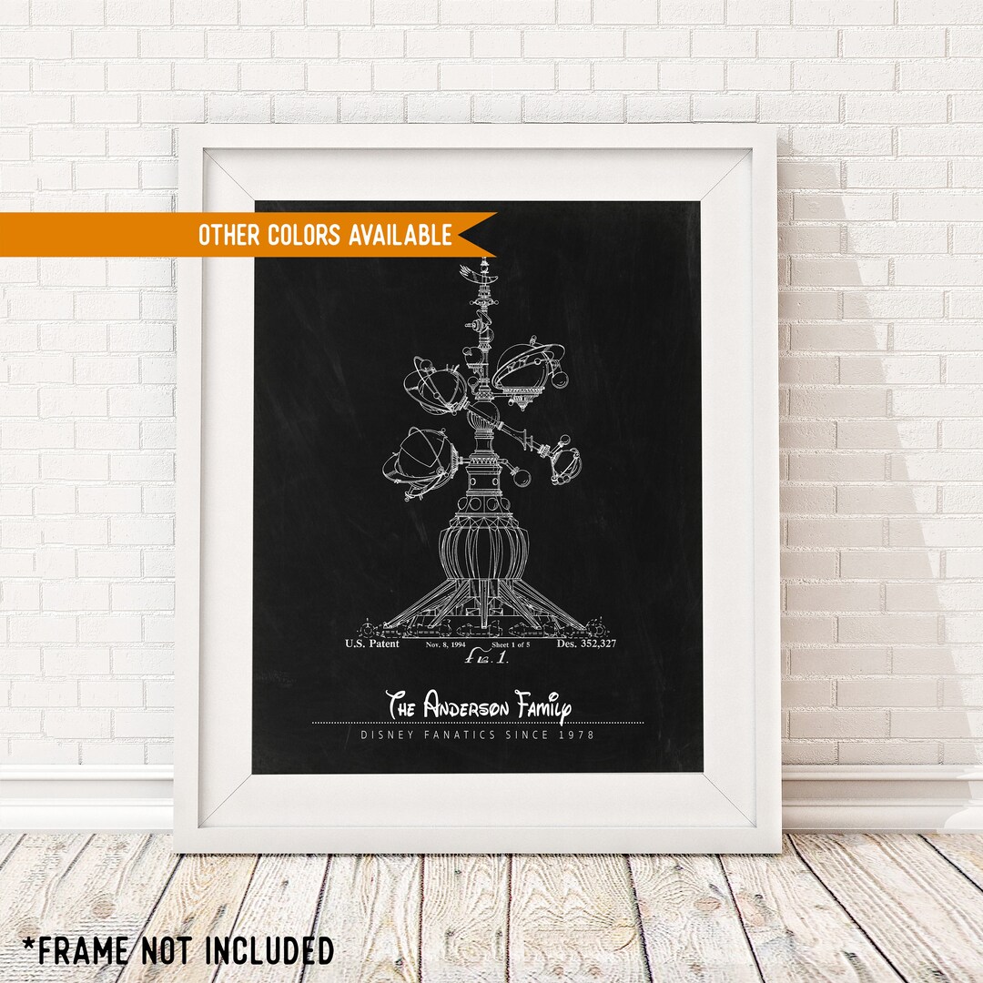 CUSTOM Disney Sign, Disney Astro Orbiter, Disney Patent Print, Disney ...