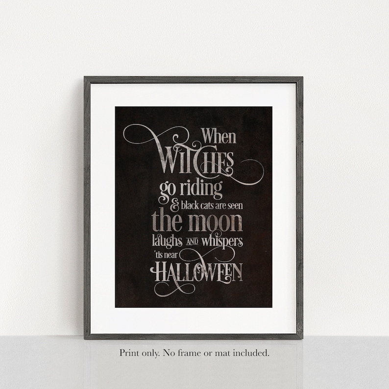 When Witches Go Riding and Black Cats Are Seen - Halloween Witch Poem ...