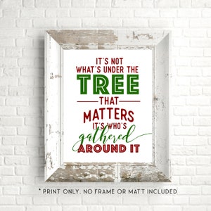 It's Not What's Under the Tree That Matters, Christmas Spirit, 11x14 ...