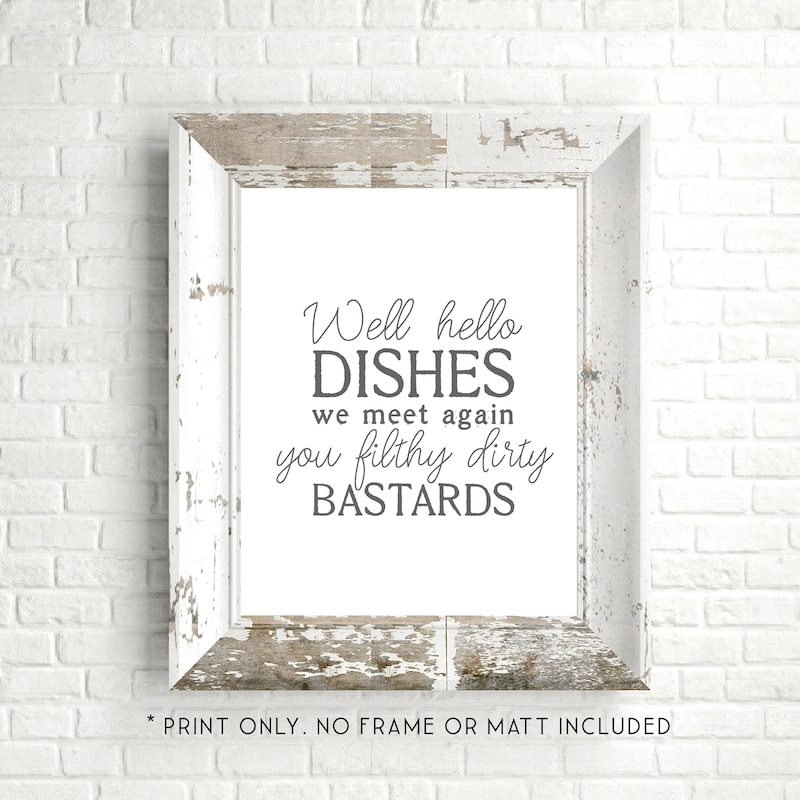 Wash Dishes Sign - Etsy