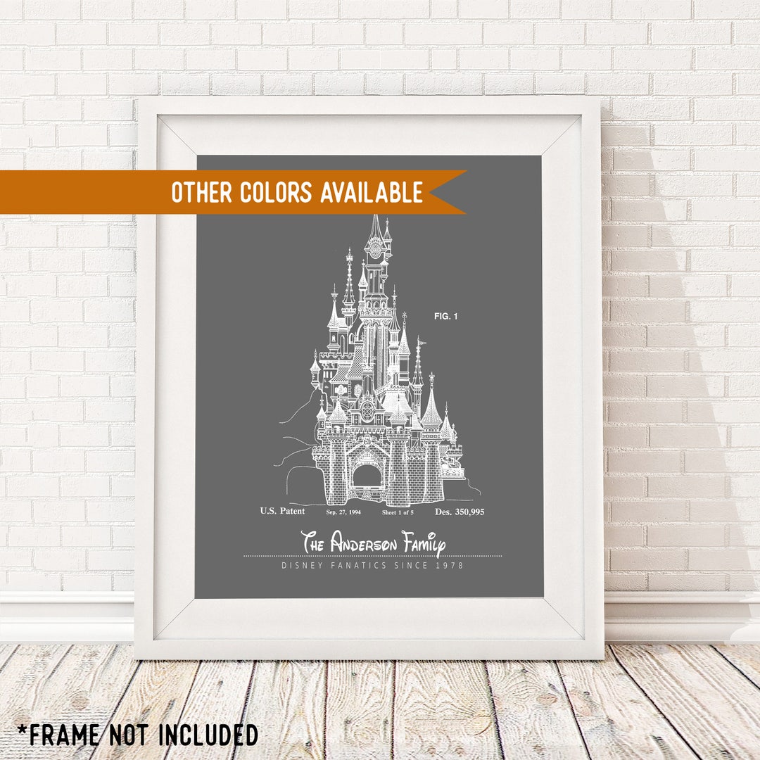 CUSTOM Disney Sign, CUSTOM Disney Sign, Disney Patent Print, Disney ...