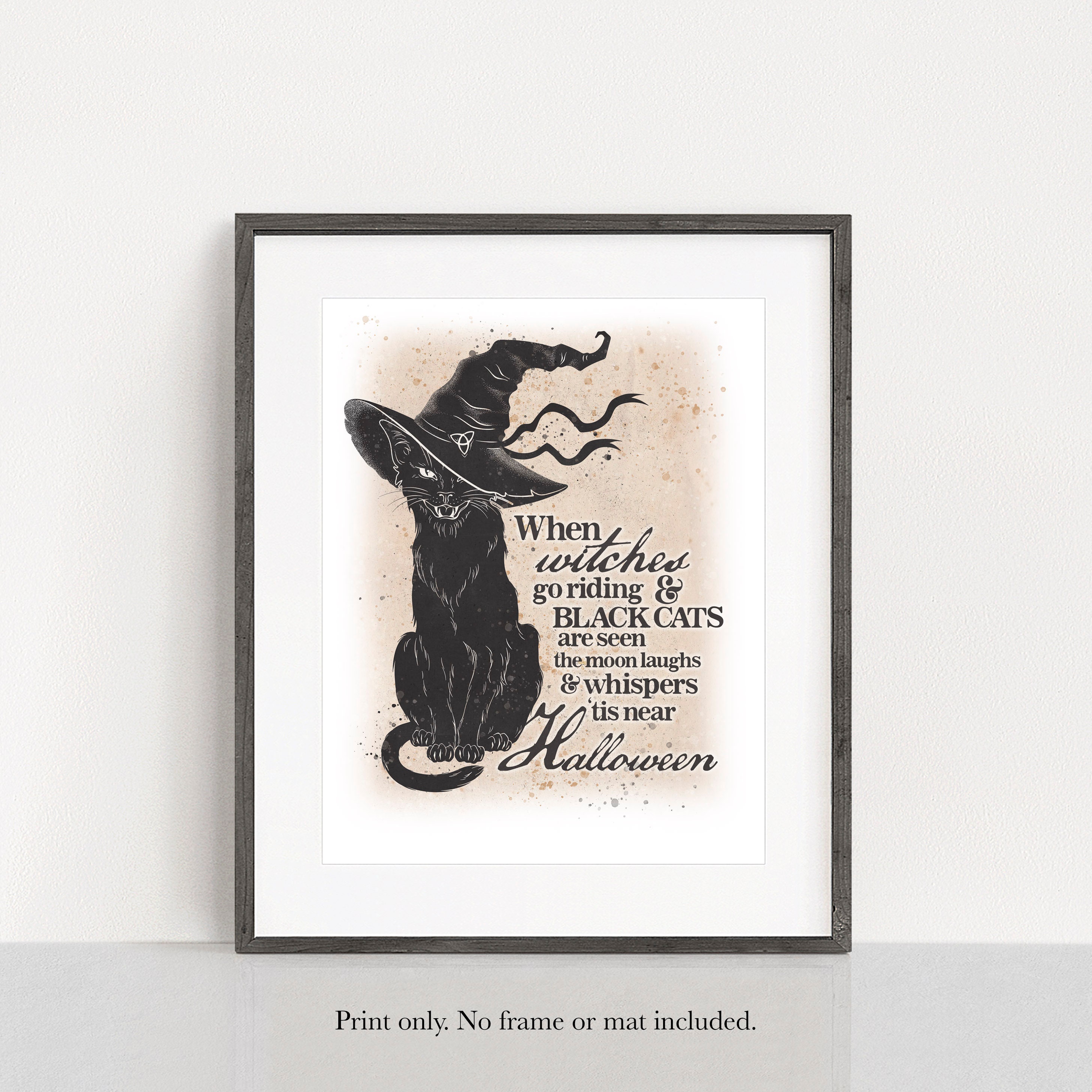 When Witches Go Riding and Black Cats Are Seen - Halloween Art Prints ...