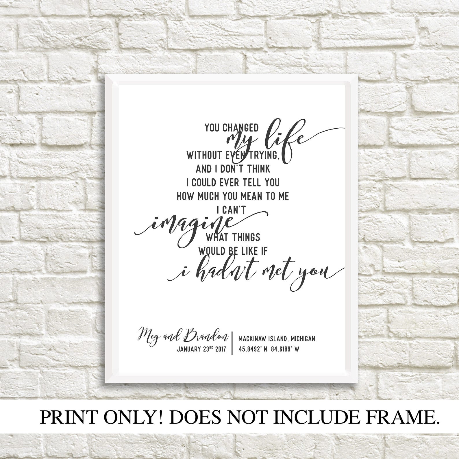 CUSTOMIZED Wedding Sign Anniversary Gift Our First Date GPS | Etsy