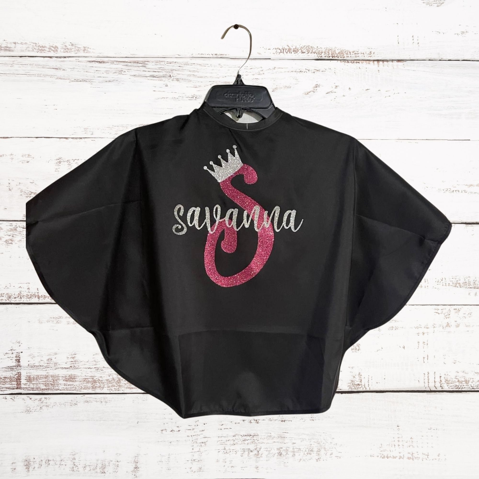 Personalized Black Hair and Makeup Cape - Etsy