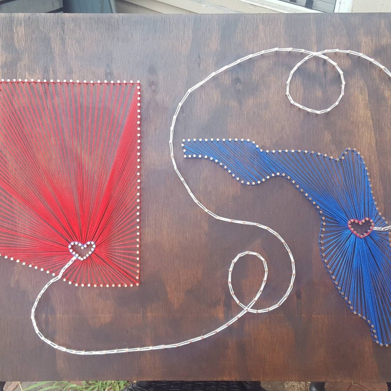 Two State String Art - Etsy