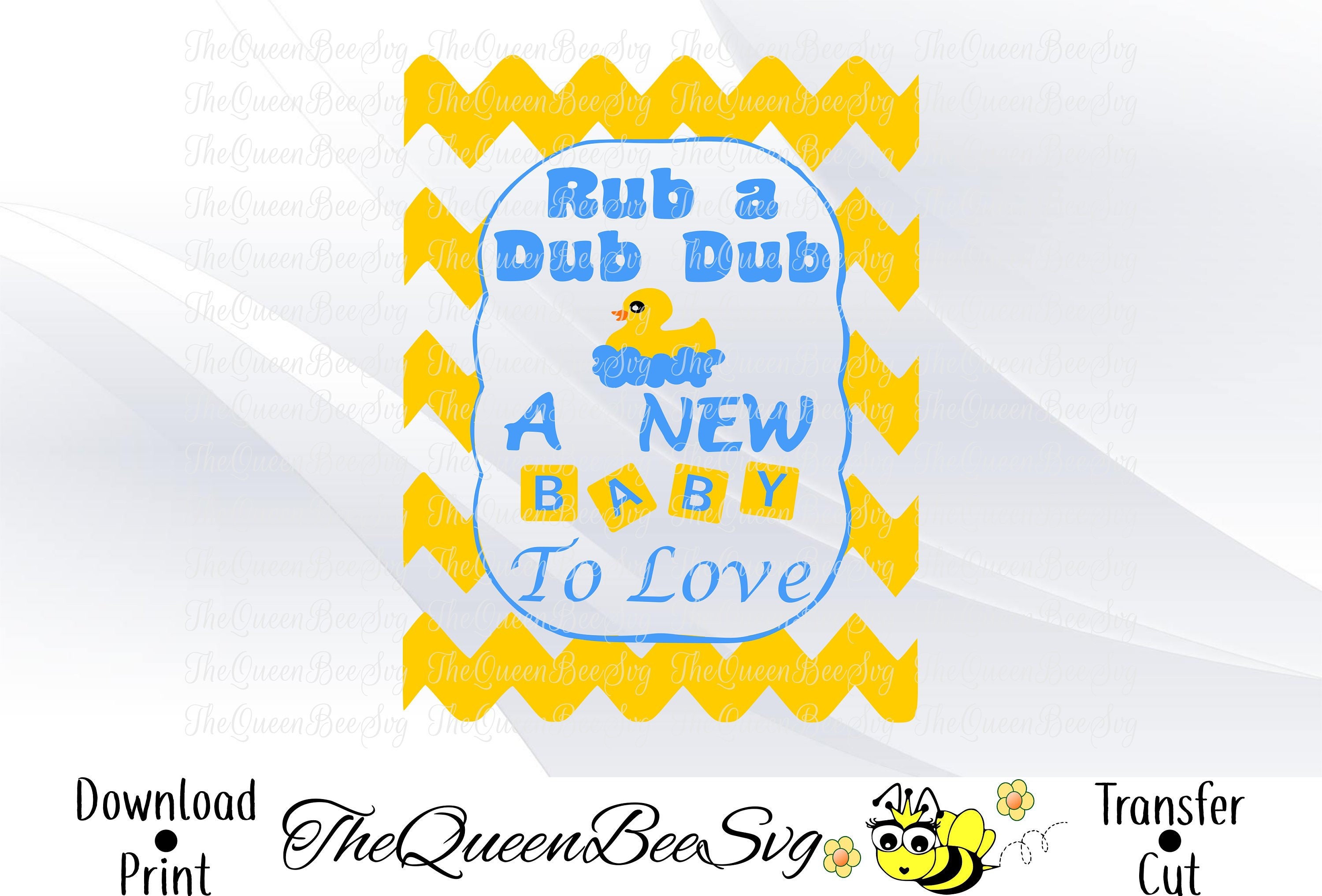 Rub a dub dub new baby pregnancy announce svg files for cricut | Etsy