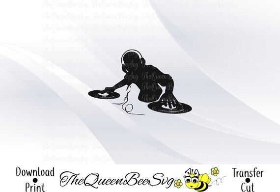 DJ music lover gift svg dxf pdf cricut cut file silhouette | Etsy