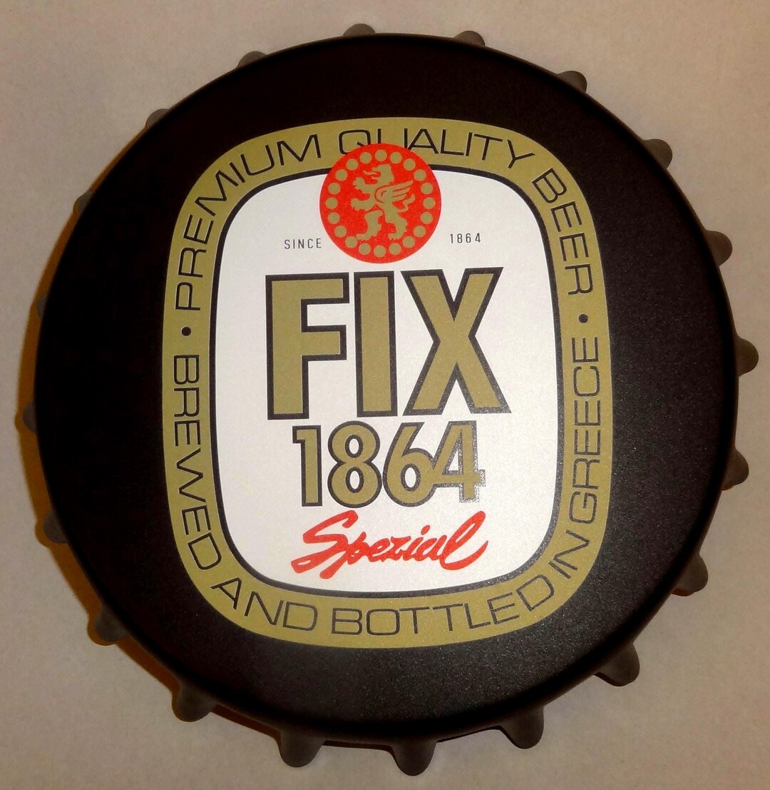 GREEK FIX BEER Bottle Cap Lid Wall Decor Greece, Fix Spezial Beer Soft ...