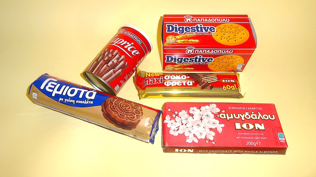 Greek Candy Variety Pack, ION Chocolate, Papadopoulou Biscuits - Etsy