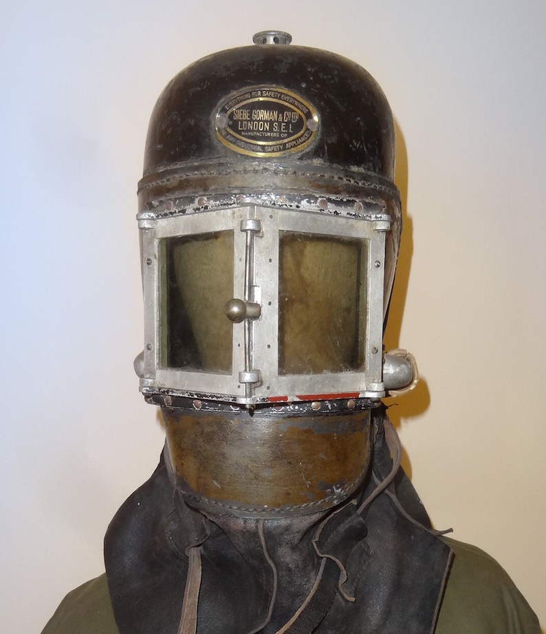 Vtg WWI BRITISH RESCUE Mine Helmet Siebe Gorman Ltd London - Etsy