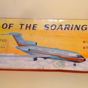 Vtg JET of THE SOARING 1960's Tin Litho Airplane Boxed by Marx Toys ...