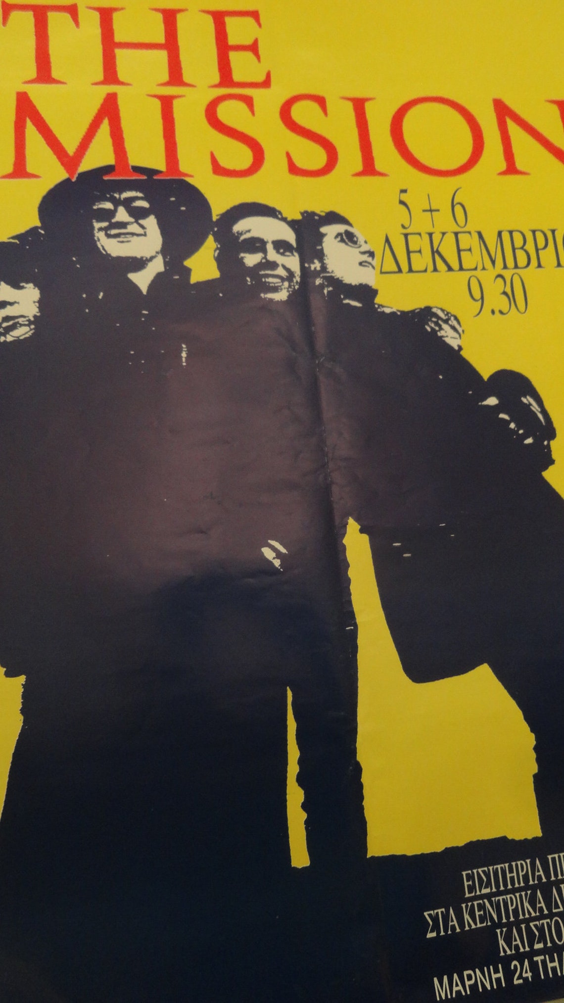 Vtg Original THE MISSION Gothic Rock Poster 1988 The Mission | Etsy