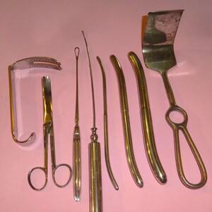 Vtg SURGICAL GYNECOLOGIST MEDICAL Tools Lot 8 1950's, Hospital Doctors ...