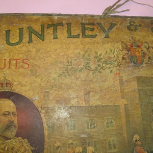Very Rare HUNTLEY & PALMERS BISCUITS Big Cardboard Advertising Sign ...