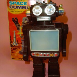 Vtg SUPER SPACE COMMANDER Robot B/O by S.H. Horikawa Japan Boxed 1960 ...
