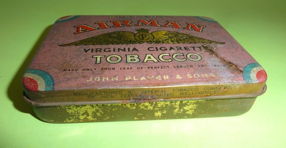 Antique AIRMAN VIRGINIA CIGARETTES Tobacco Tin Metal … - Gem
