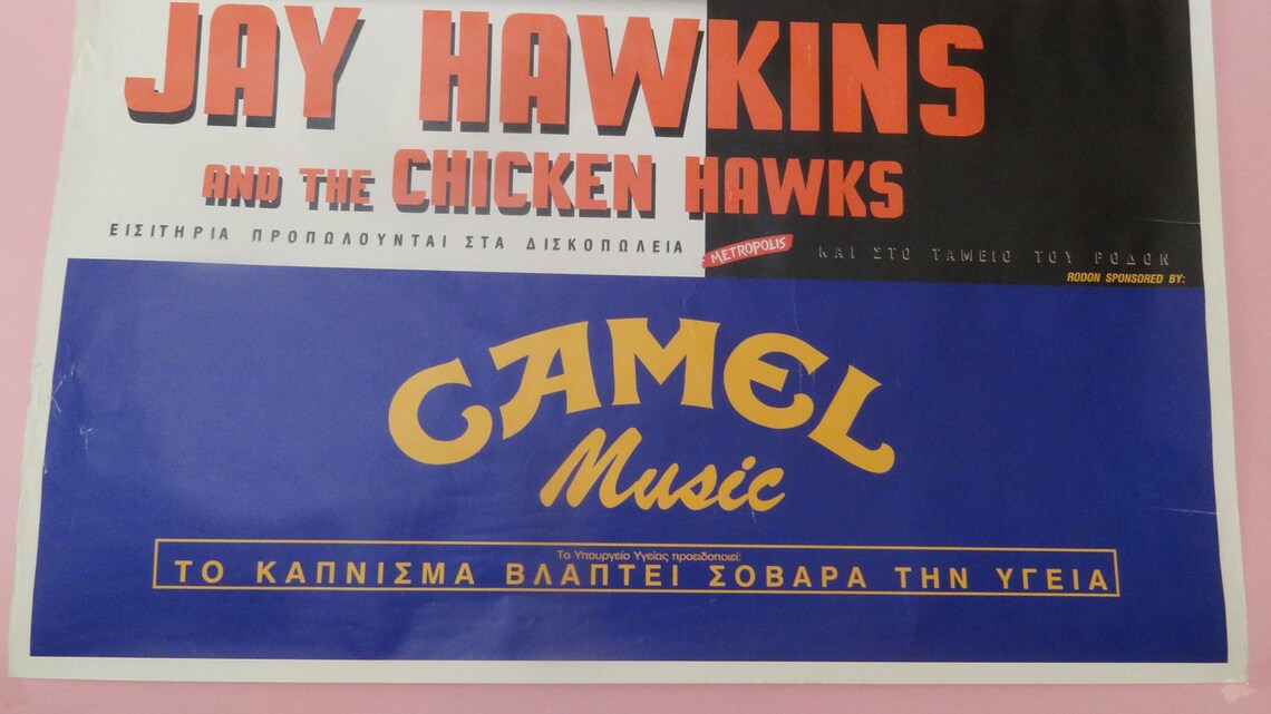 Original JAY HAWKINS & the Chicken Hawks Poster Live at Rodon Athens ...