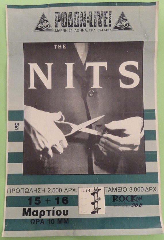 Vtg Original THE NITS POSTER 1991 Giant Normal Dwarf Live | Etsy