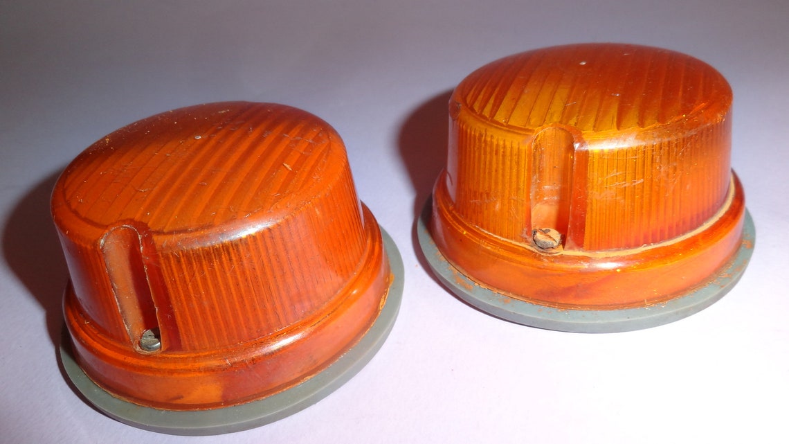 Vtg CAR LIGHTS 1970's 2 Old Stock Orange Indicator Car | Etsy