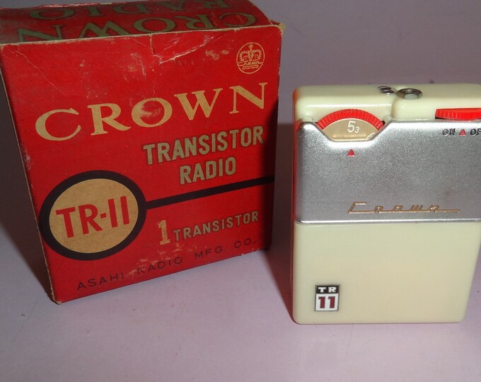 Vtg CROWN TRANSISTOR Asahi Radio M F G Co Tr-ii Japan 1970's, Old ...