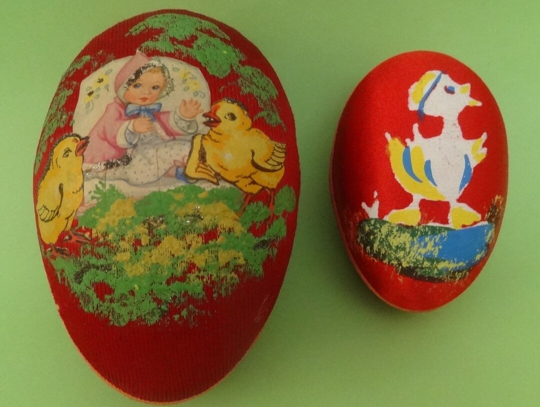 EASTER EGGS 2 Greek Pasha Traditional Gift Eggs 1960's, Greece 2 Bird ...