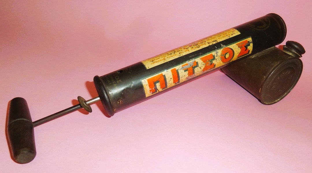 INSECT REPELLENT PUMP 'pitsos' Greece 1950's, Old Collectible Tin Litho ...