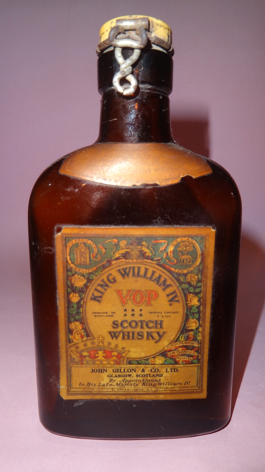 Antique KING WILLIAM Iv VOP Scotch Whisky John Gillon & Co Ltd - Etsy