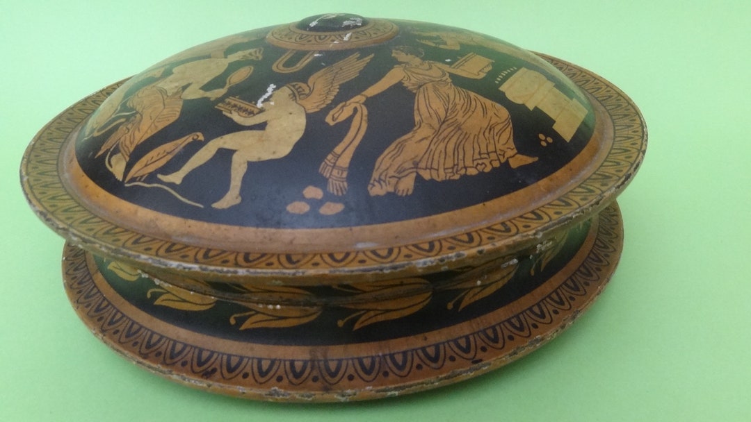 Vtg PAVLIDIS SWEETS CHOCOLATES Tin Advertising Box 1970's, Greece ...