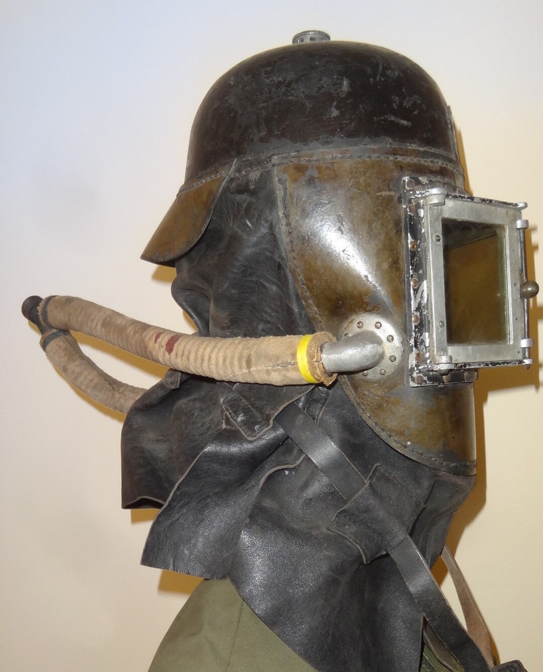 Vtg WWI BRITISH RESCUE Mine Helmet Siebe Gorman Ltd London England ...