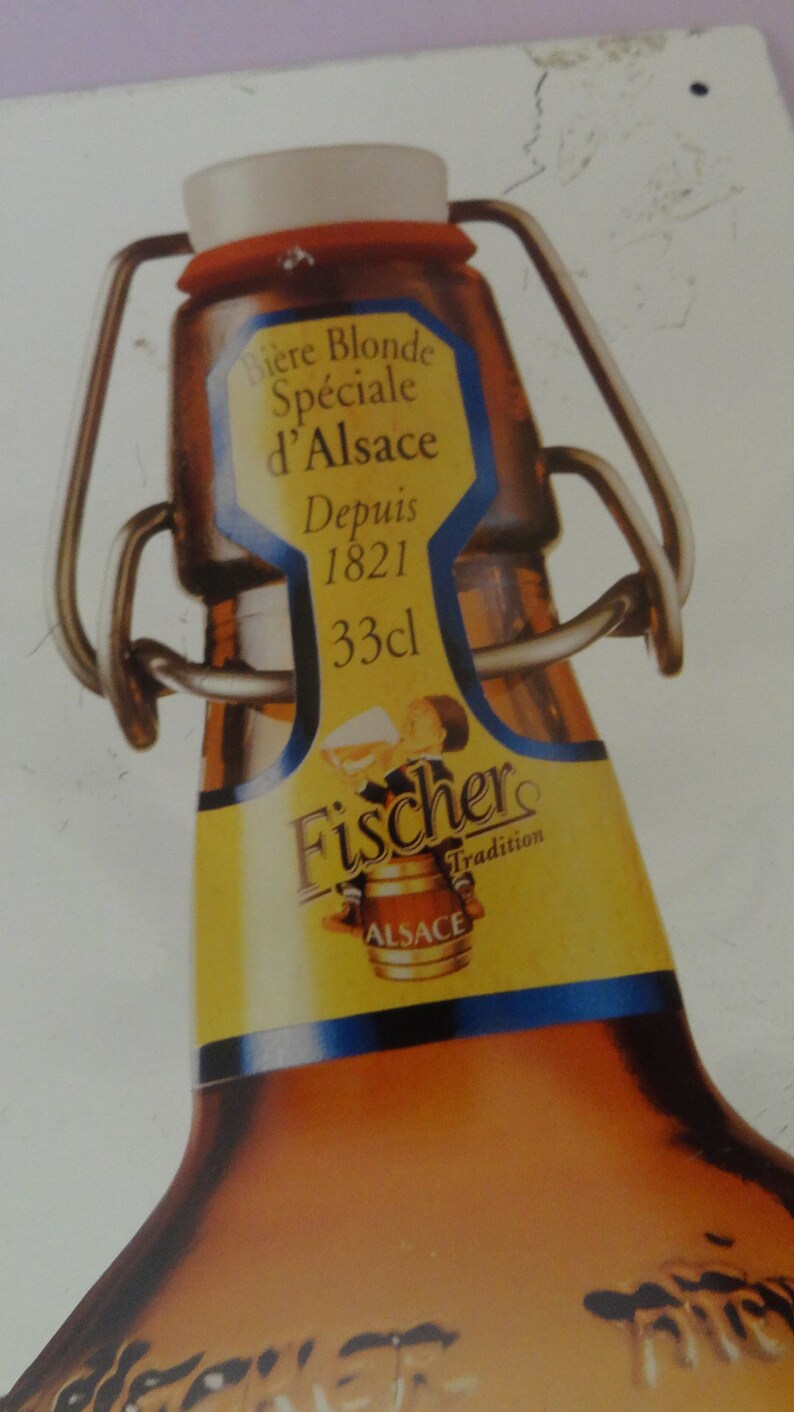 FISCHER BEER Tin Sign Fischer D'alsace Metal Sign Drinks - Etsy