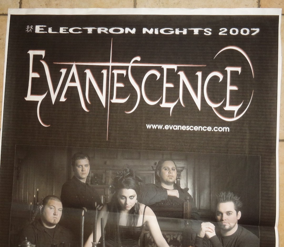 ORIGINAL EVANESCENCE POSTER Live Concert Rock Metal Band 2007 ...
