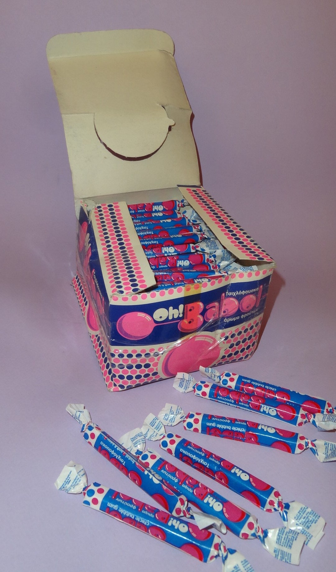 GREEK CHEWING GUM Oh! Babol Fruit Flavor Pack W/ 100 Pieces Greece 1980 ...