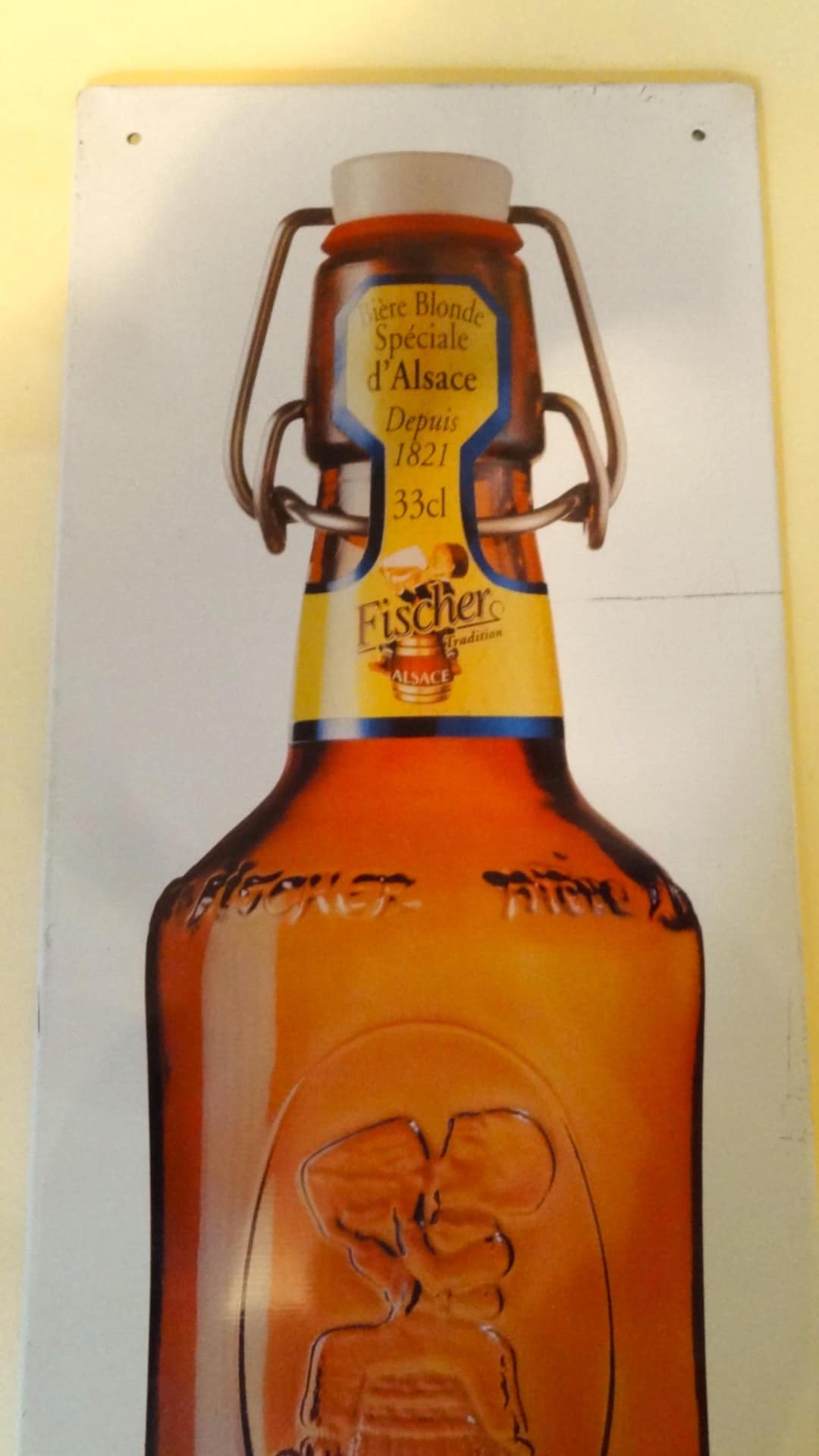 Fischer Beer Tin Sign, Fischer Alsace French Wall Advertising, Pub Club ...