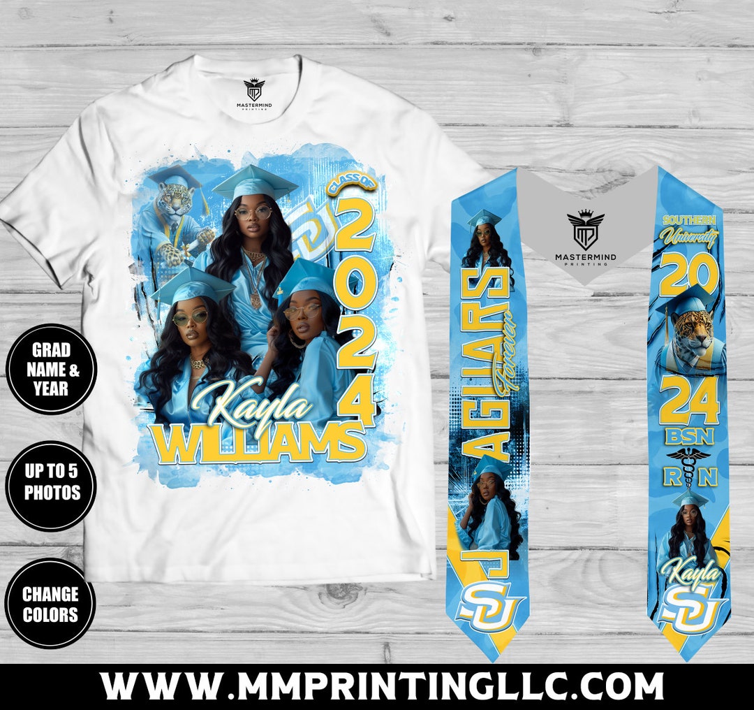 Graduation 3D Shirt Blue and Gold - Etsy