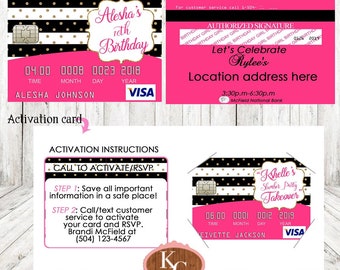 Credit Card Invite | Etsy