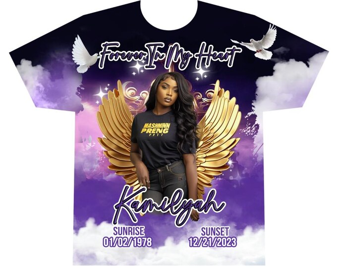 Custom/personalized 3D Memorial/rip in Loving Memory, Remembrance Shirt ...