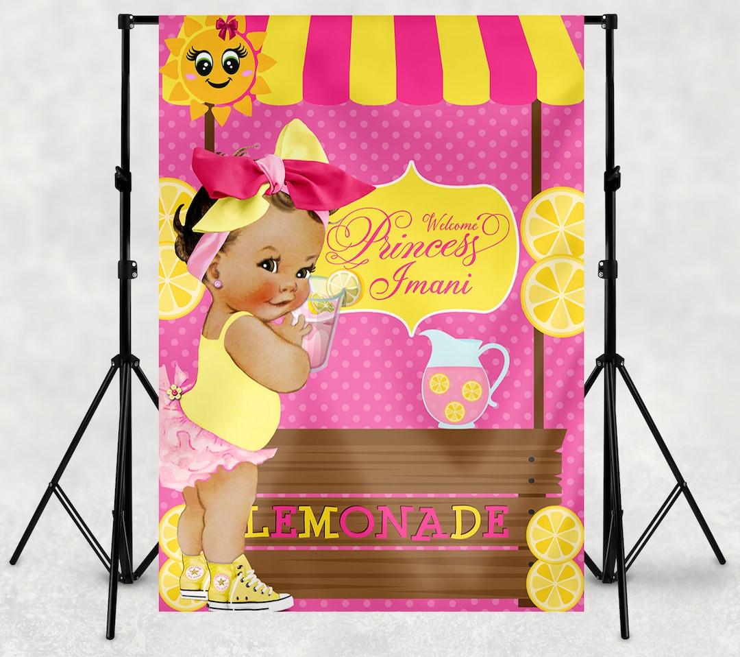 Lemonade Stand Backdrop, DIGITAL Printable Backdrop Lemonade Party ...
