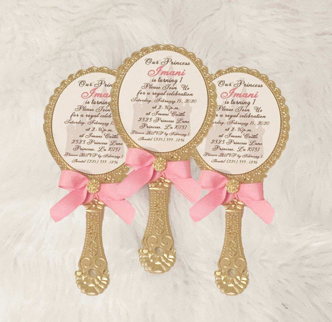 Princess Mirror Invitation, Fairy Princess Invitation, Magical Princess ...