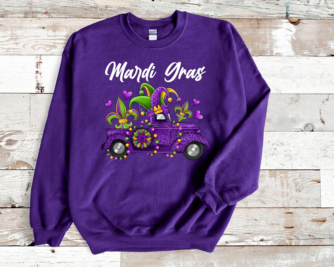 Mardi Gras Truck, Carnival, Mardi Gras Sweatshirt, NOLA Parade Sweater ...