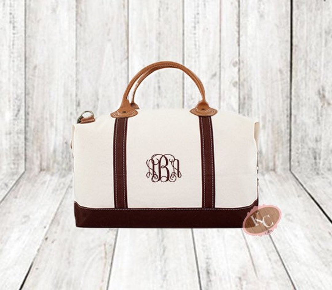 Brown Weekender, Monogram Weekender, Monogrammed Weekender Bag ...