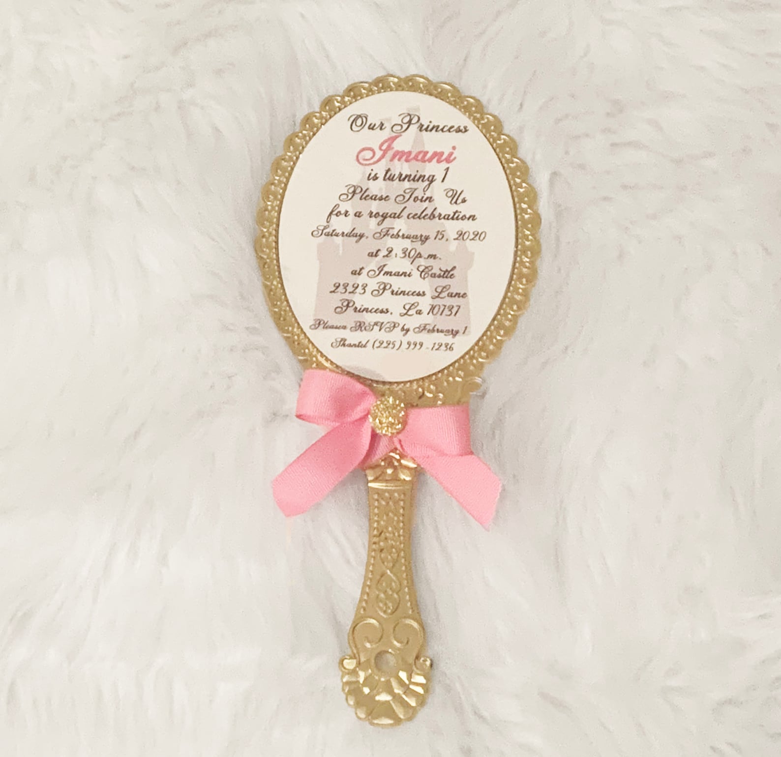 Princess Mirror Invitation, Fairy Princess Invitation, Magical Princess ...