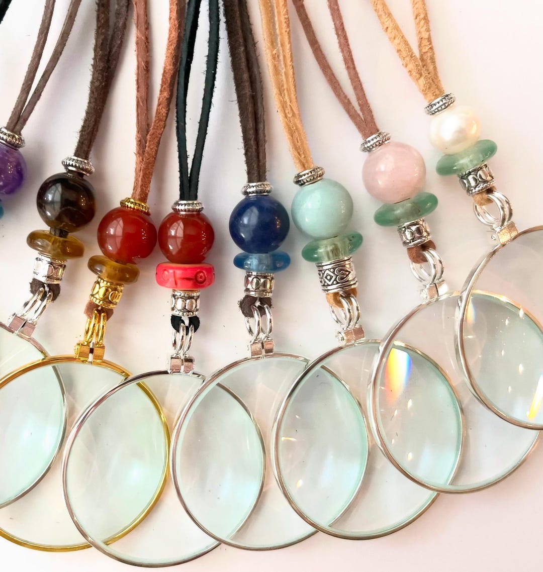 Healing Crystal Magic Monocle With Recycled Beach Glass Bead - Etsy