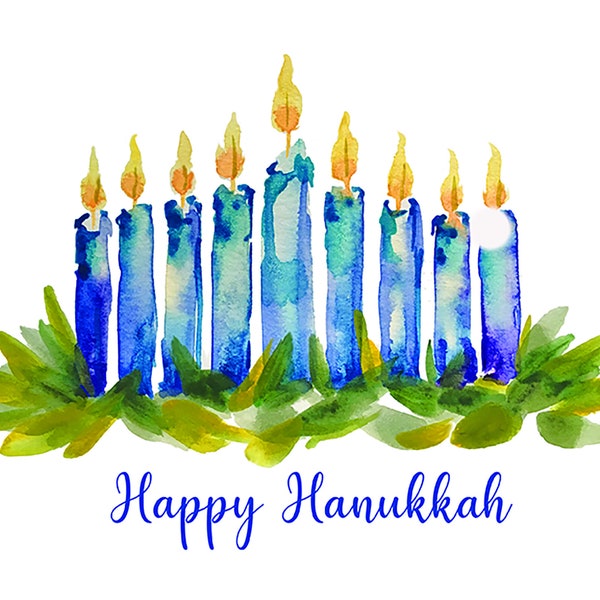 Watercolor Hanukkah - Etsy